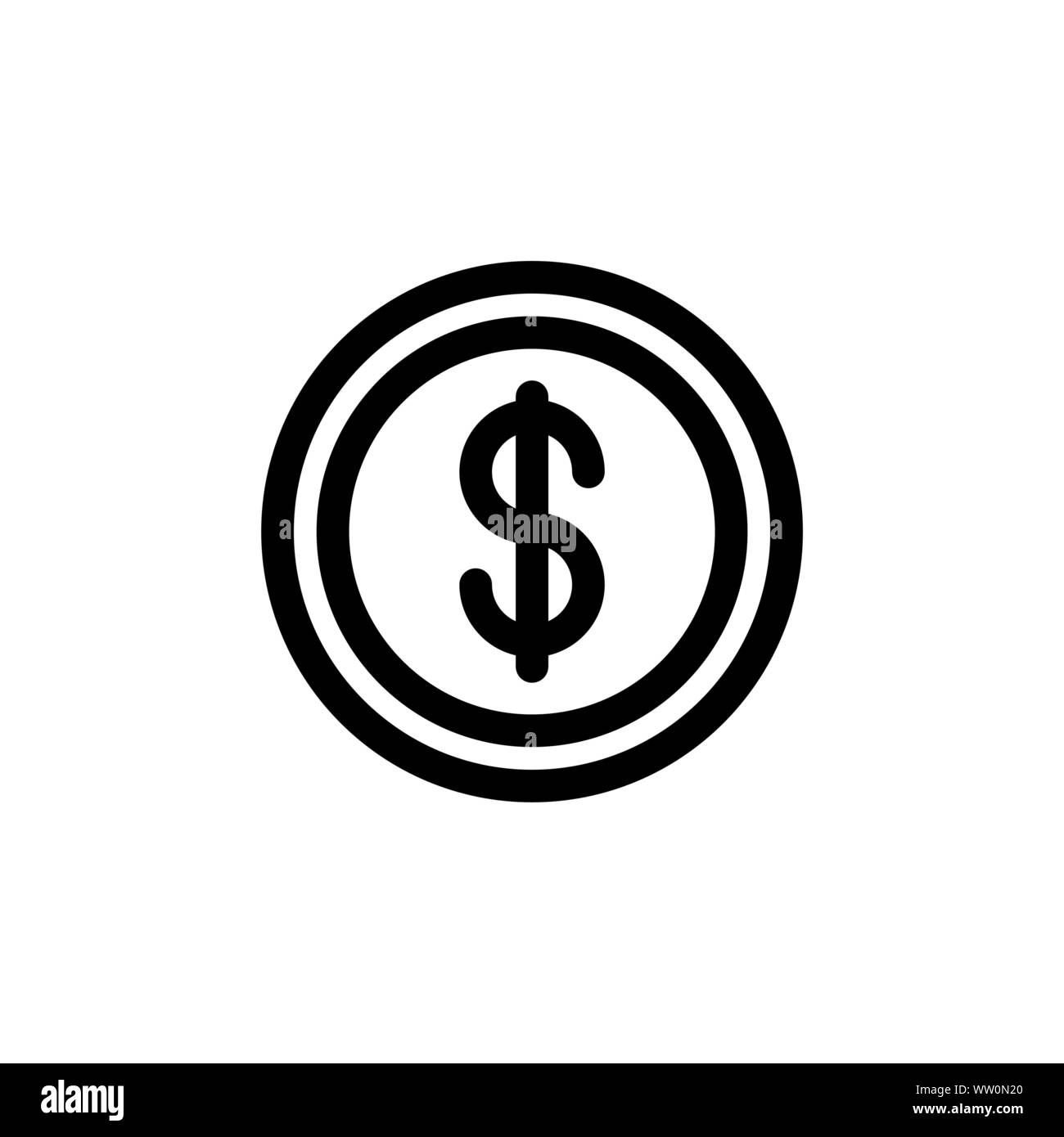 Dollar symbol currency money simple flat style icon Stock Vector Image ...