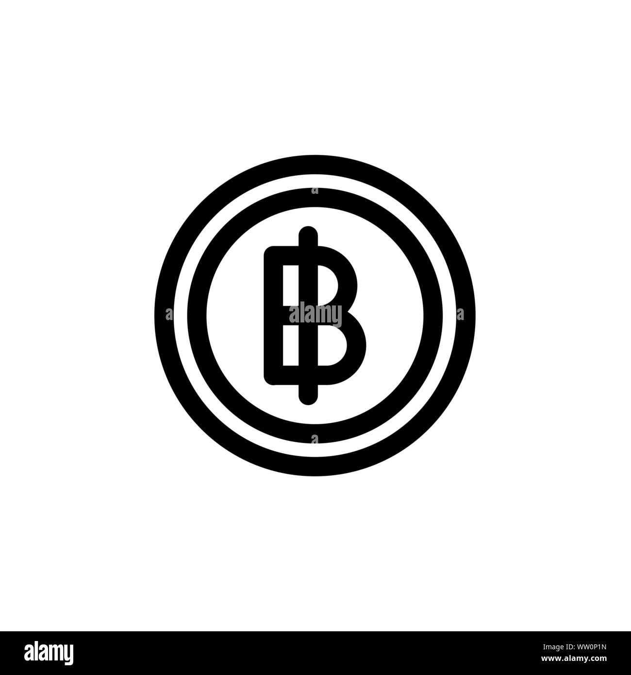 Bitcoin simple vector icon Cut Out Stock Images & Pictures - Alamy