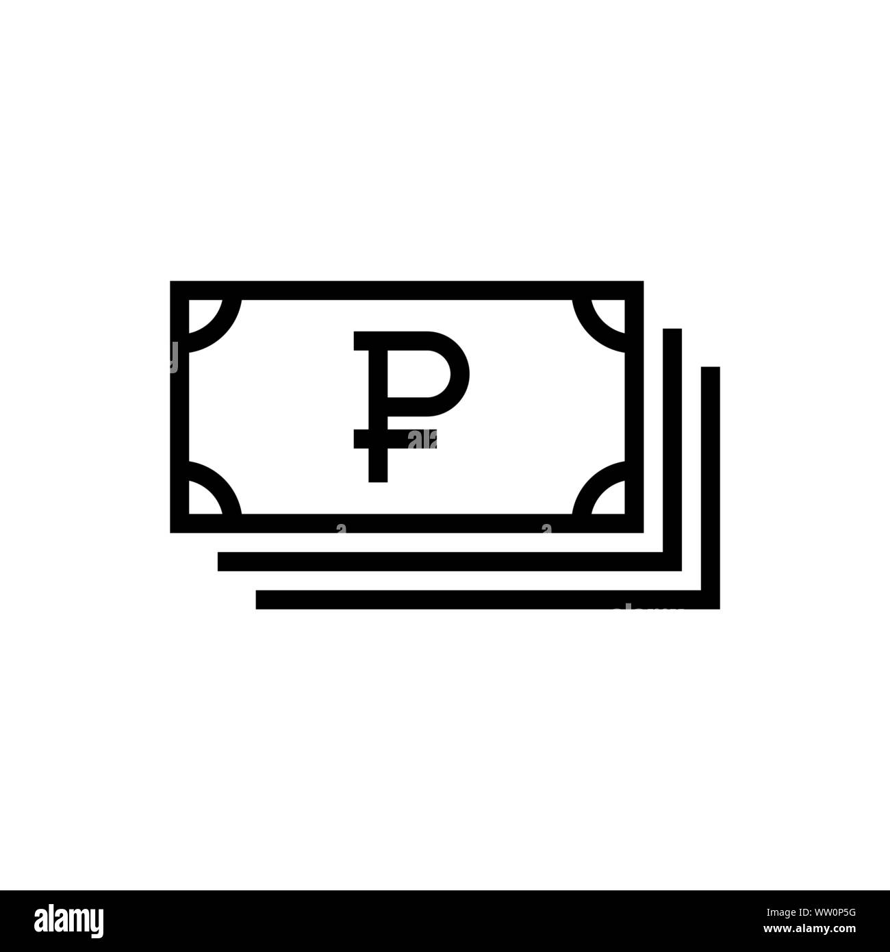 Ruble symbol currency money simple flat style icon Stock Vector Image ...