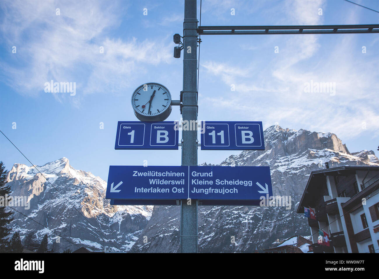 Grindelwald sign hi-res stock photography and images - Alamy
