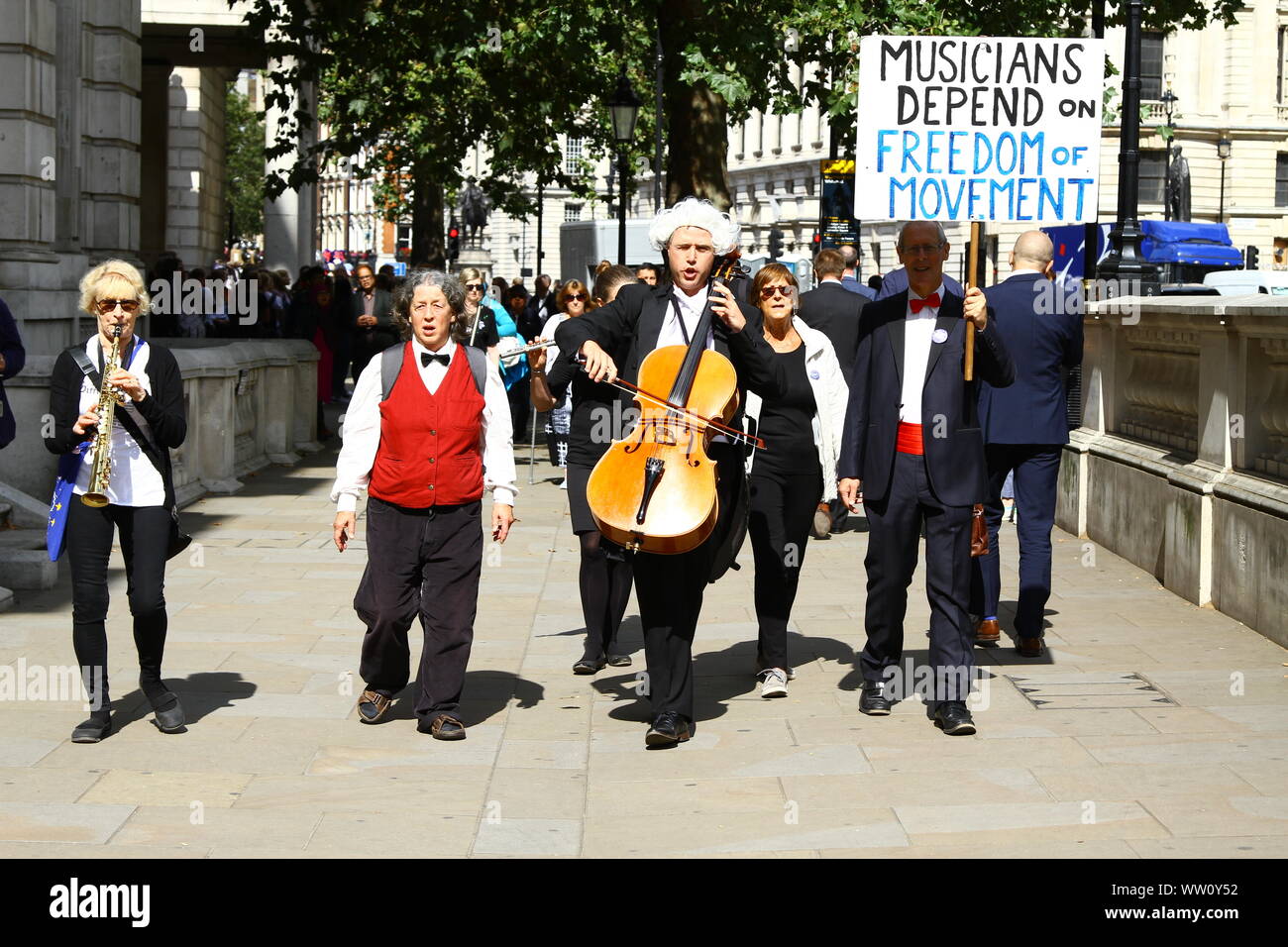 Musicians protest in westminster hi-res stock photography and images ...