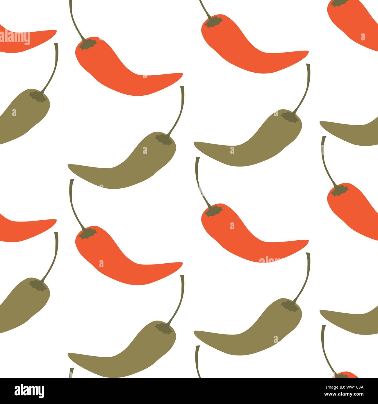 Vector illustration of chilli peppers on white background Stock Vector ...