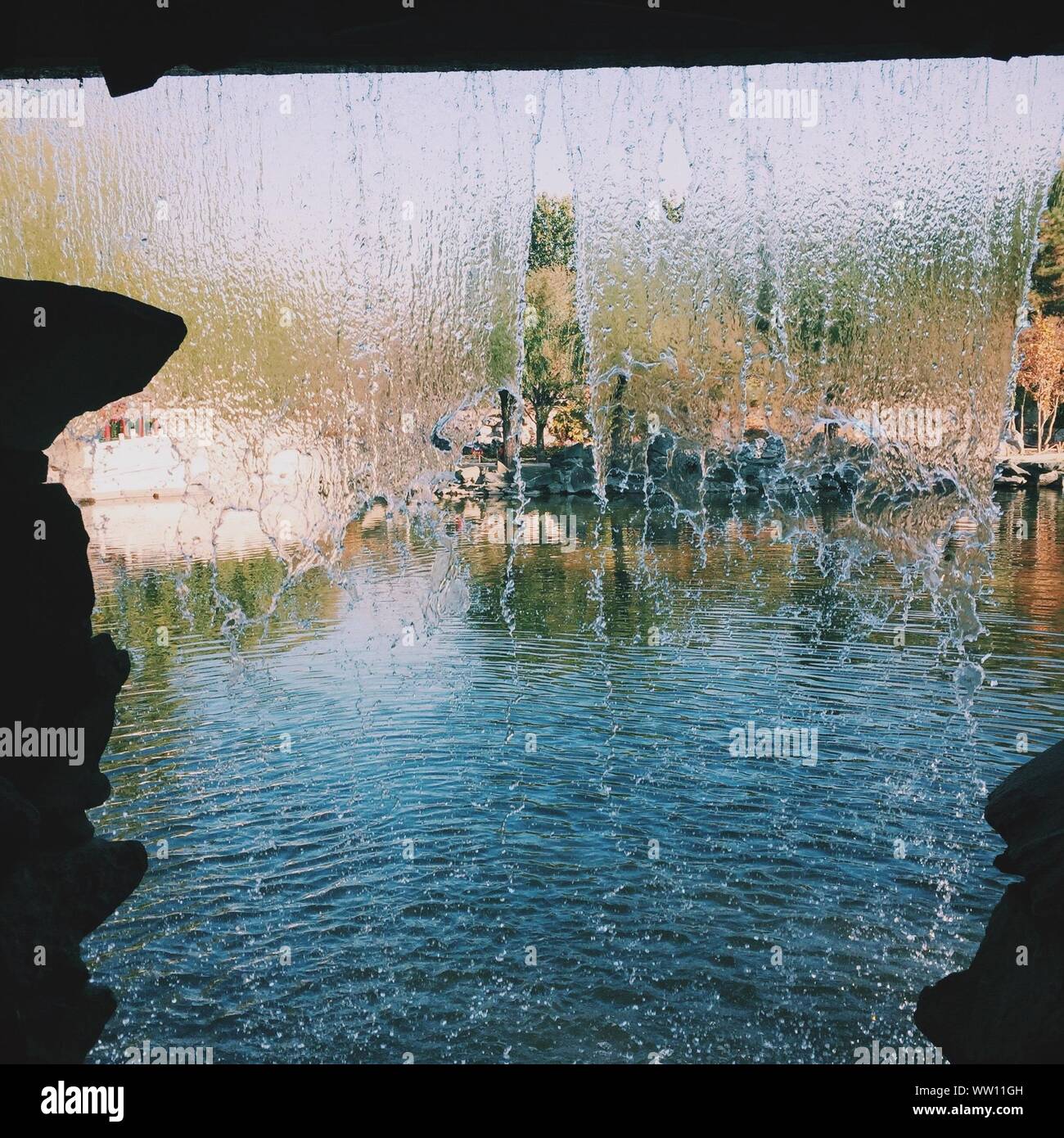 People behind the waterfall hi-res stock photography and images - Alamy