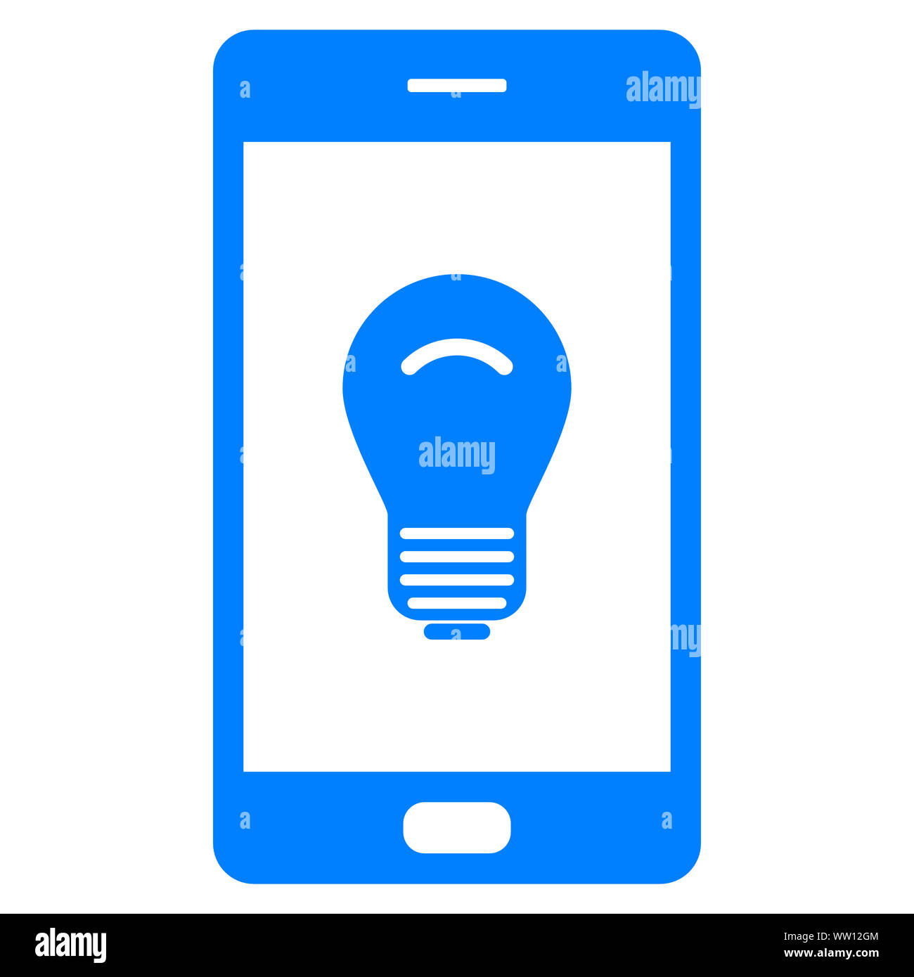 Light bulb and smartphone Stock Photo - Alamy