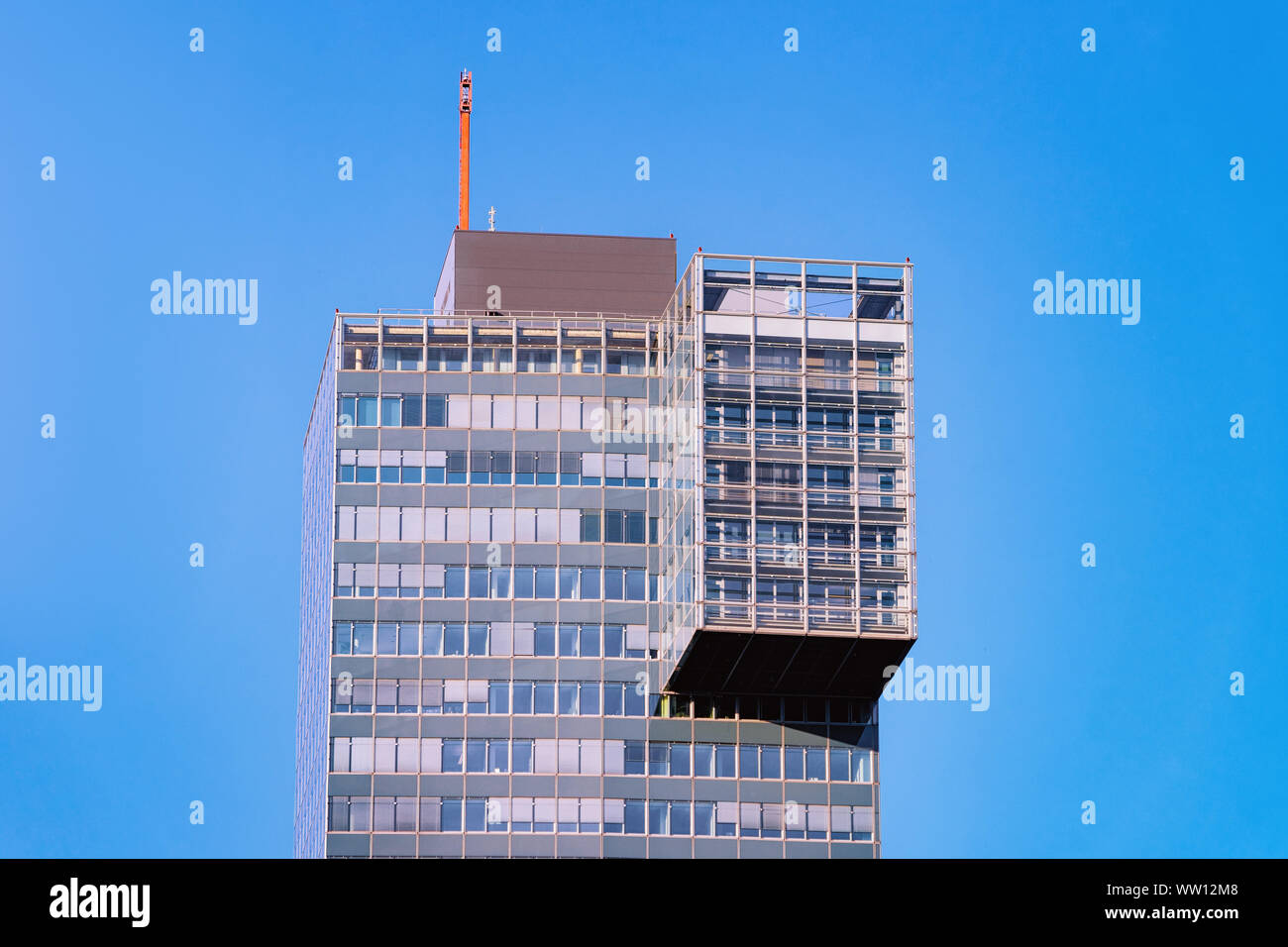 Glass Business office building architecture in Modern City in Vienna at ...