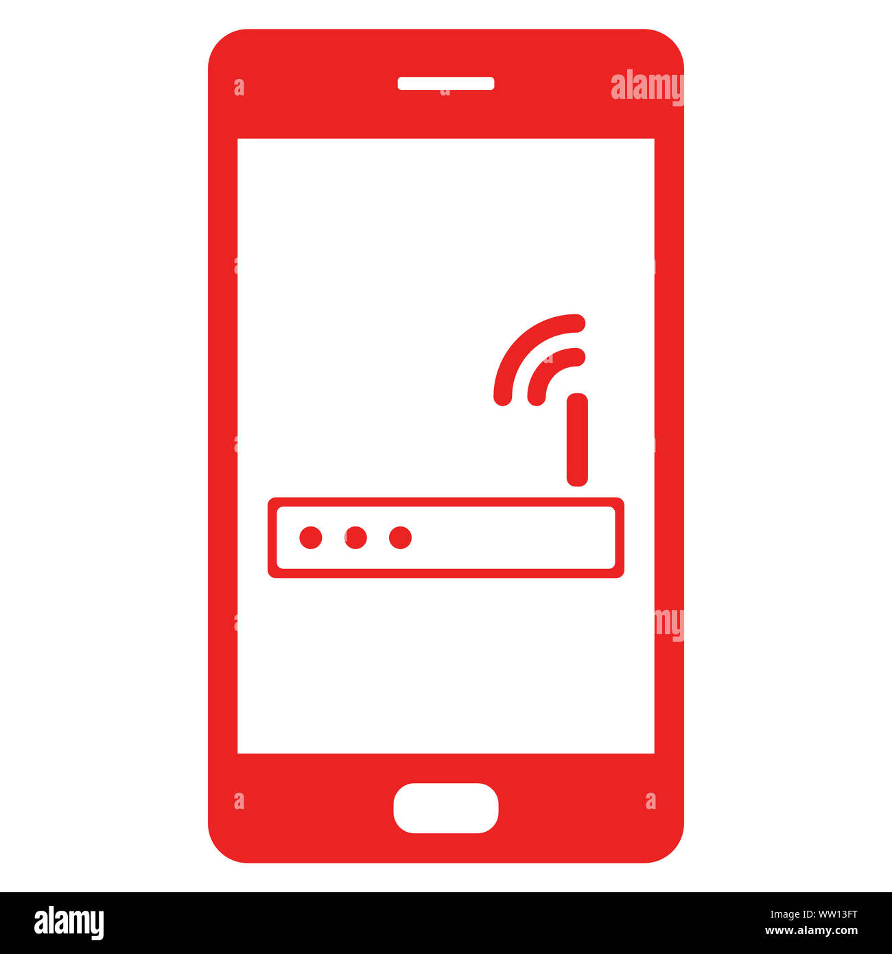 Router and smartphone Stock Photo - Alamy