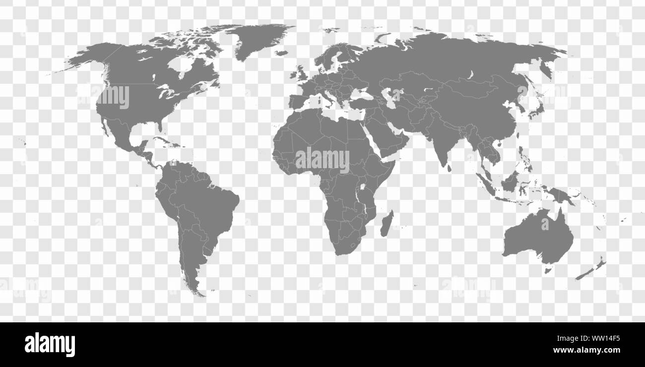 High quality world map with borders of the countries Stock Vector Image ...