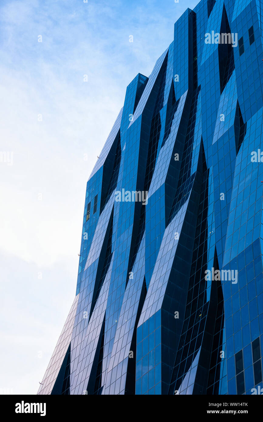 Glass Business office building architecture in Modern City in Vienna ...