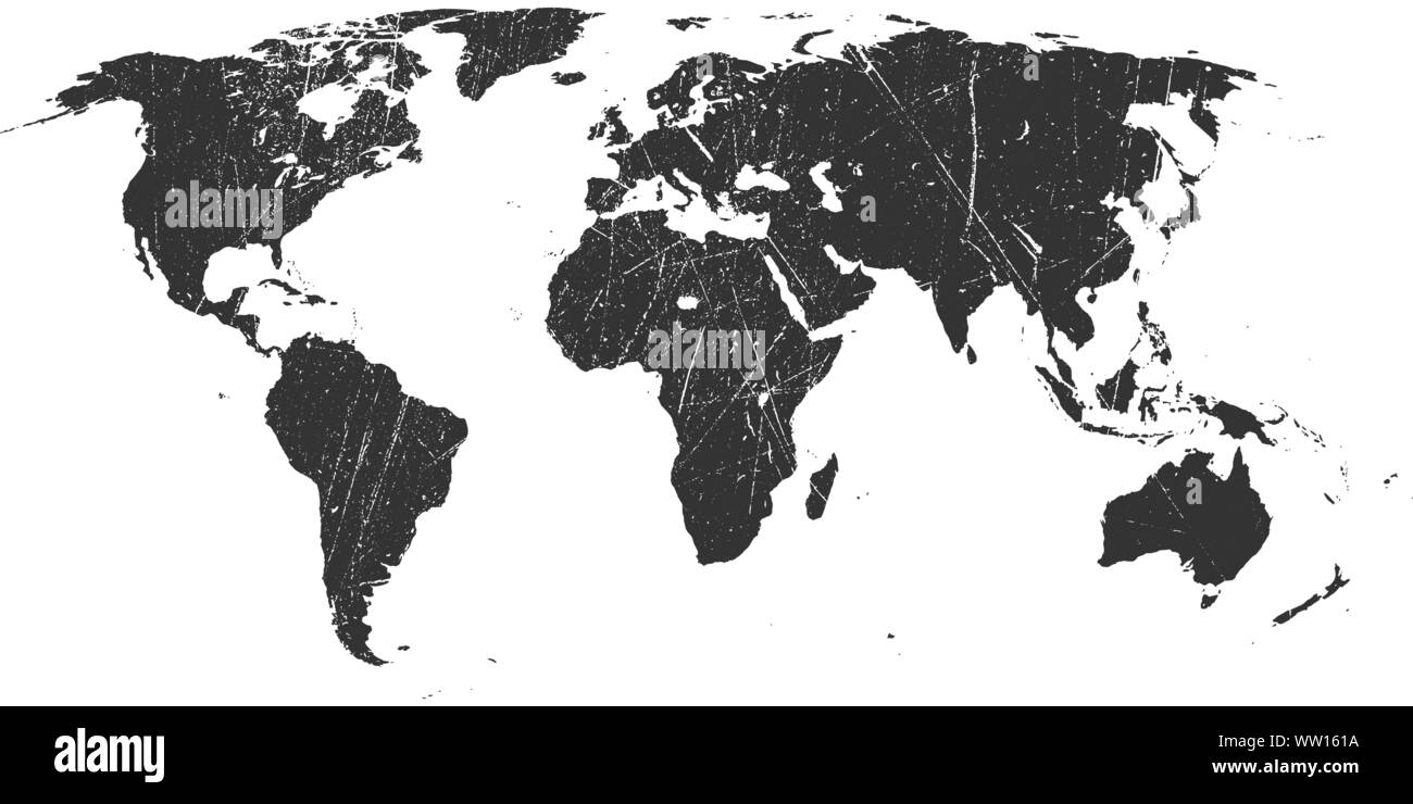 World map in vintage style Stock Vector Images - Alamy