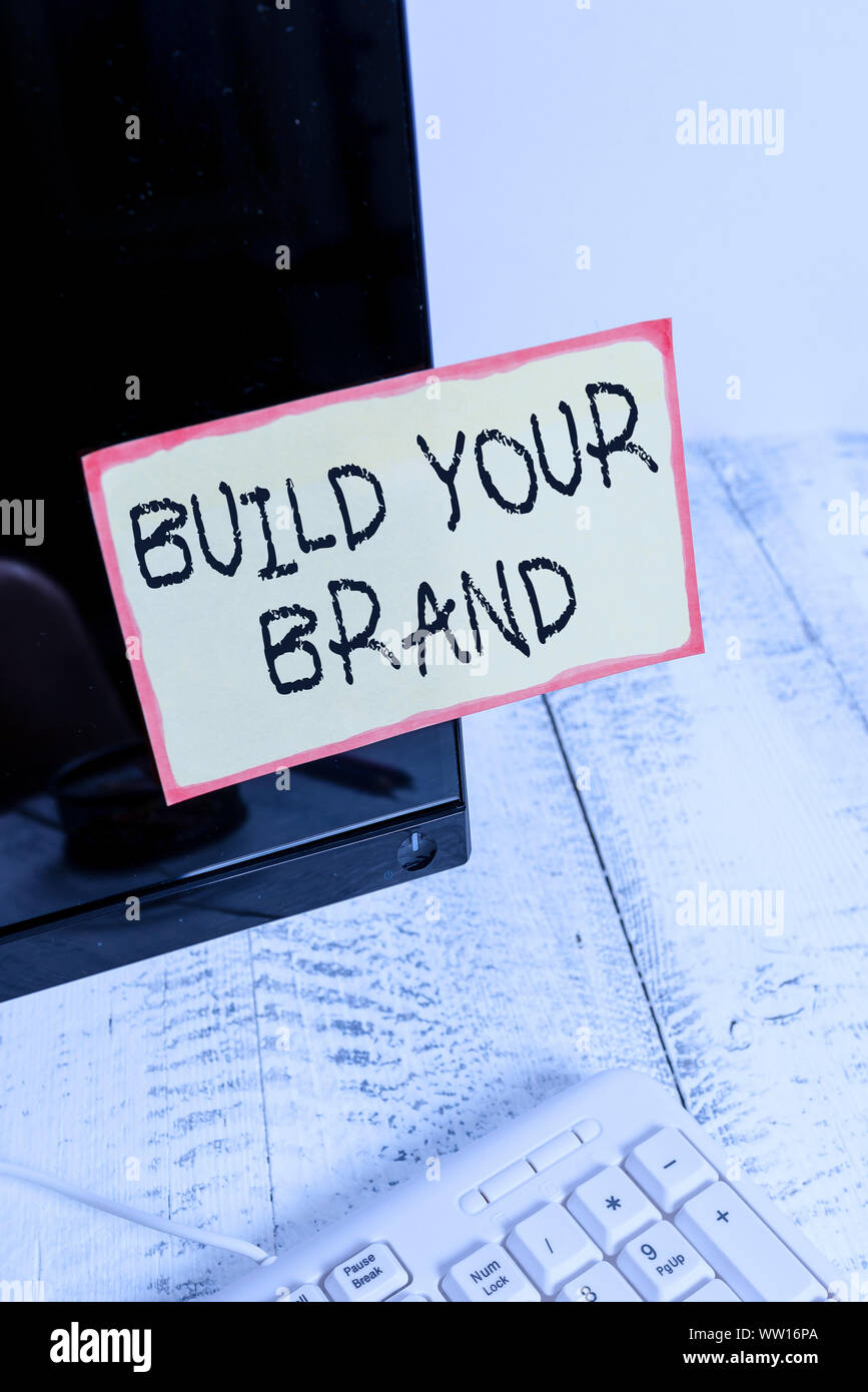 Word writing text Build Your Brand. Business photo showcasing enhancing ...