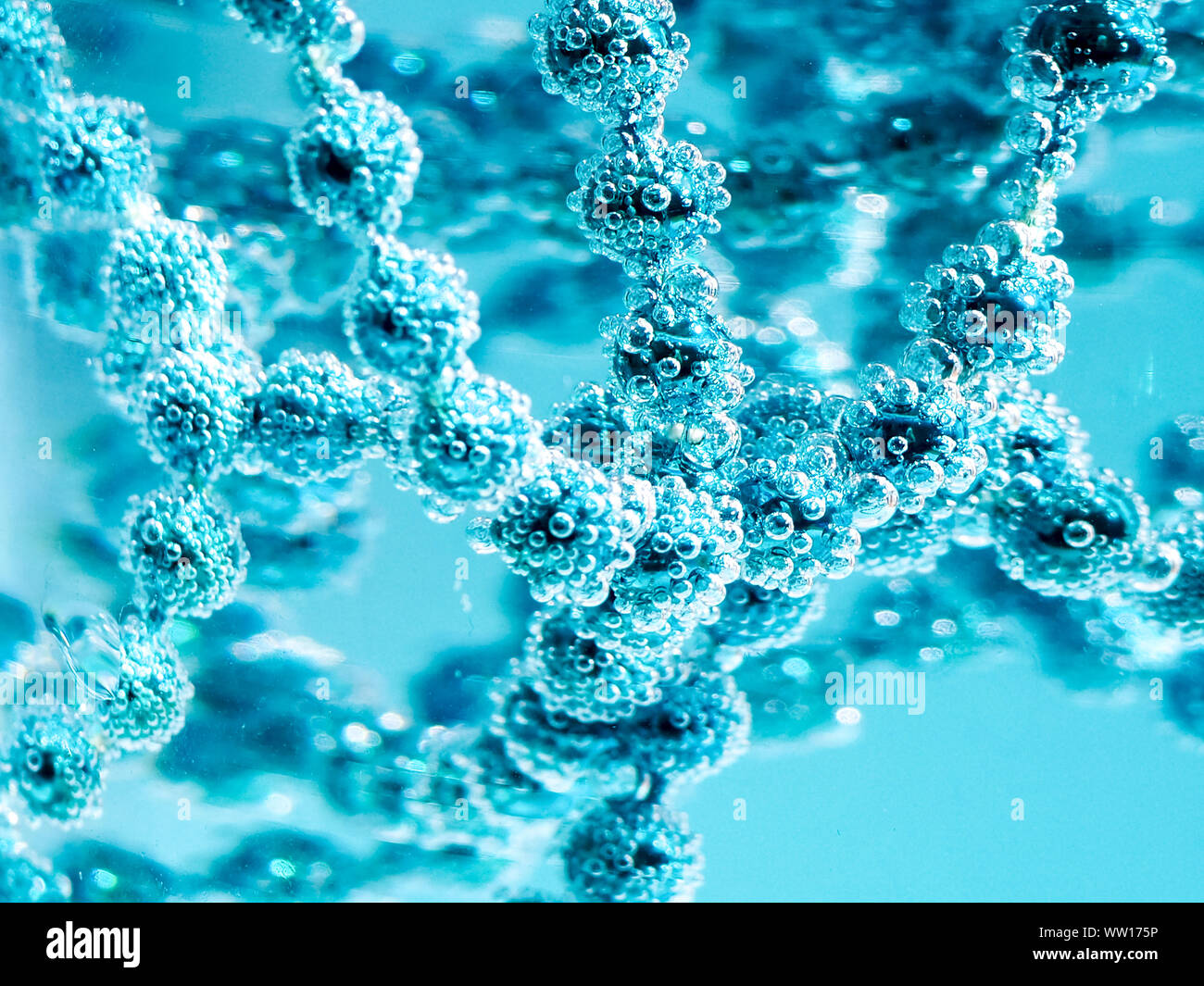 abstract background, DNA science thread, inside the universe, blue ...