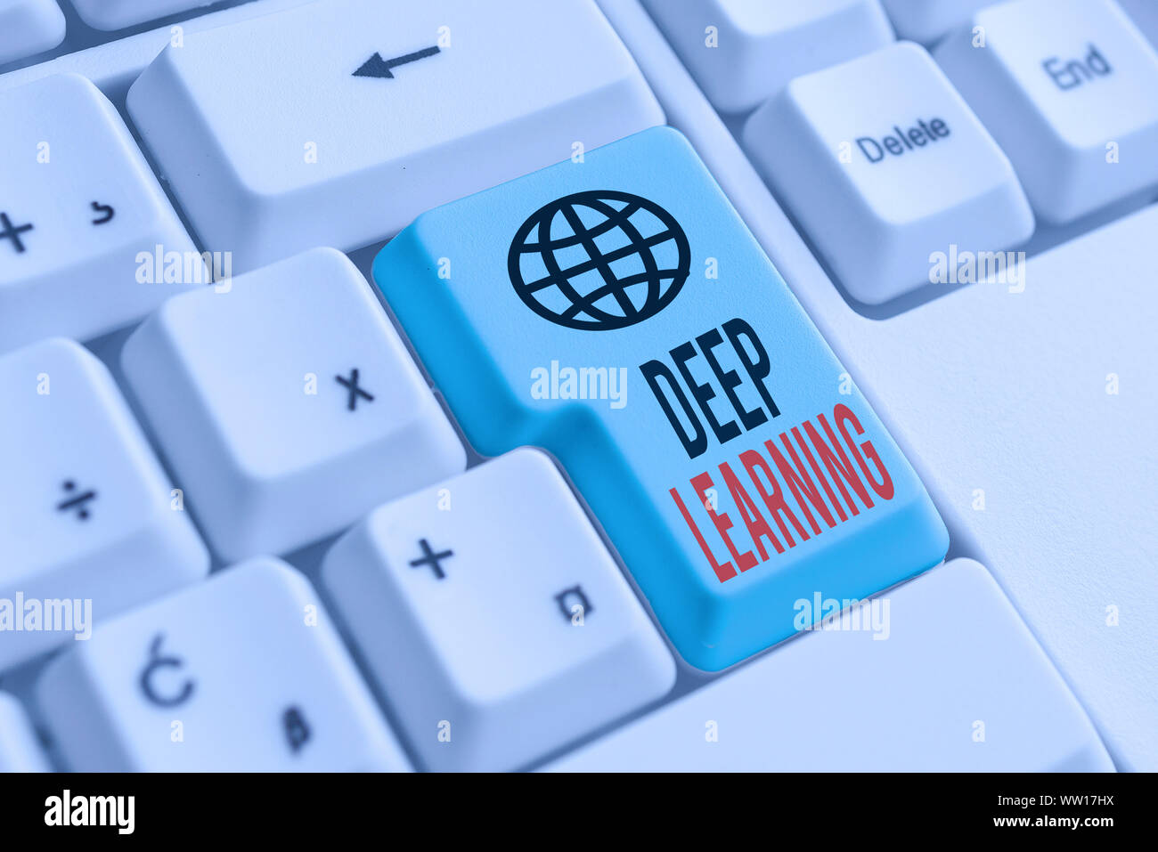 Word writing text Deep Learning. Business photo showcasing Hierarchical Abstractions Artificial ...