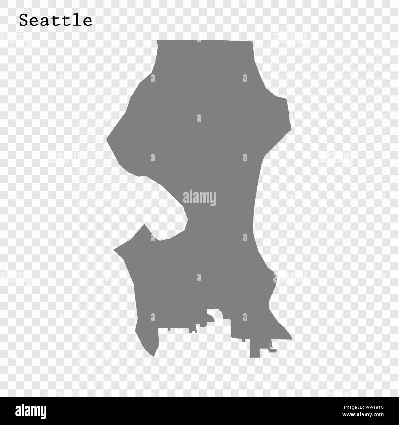 High quality Map Seattle City. vector illustration Stock Vector Image ...
