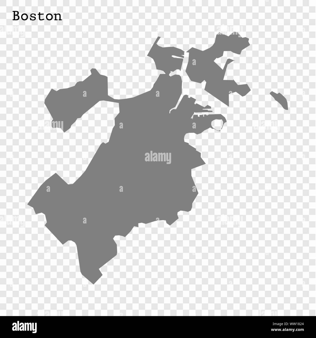 High quality Map Boston City. vector illustration Stock Vector Image ...
