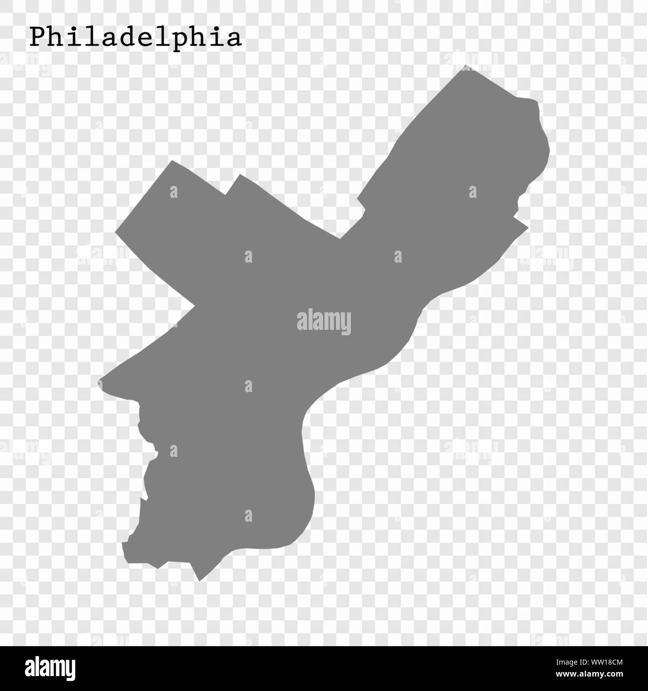 High quality Map Philadelphia City. vector illustration Stock Vector ...