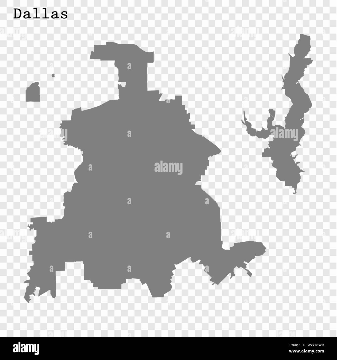 High quality Map Dallas City. vector illustration Stock Vector Image ...