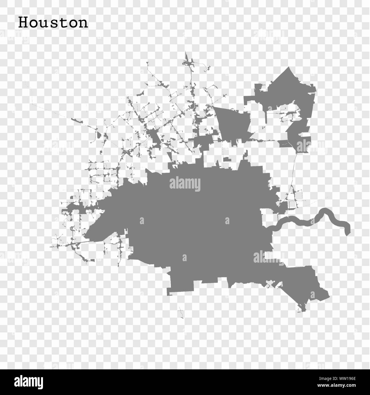 High quality Map Houston City. vector illustration Stock Vector Image ...