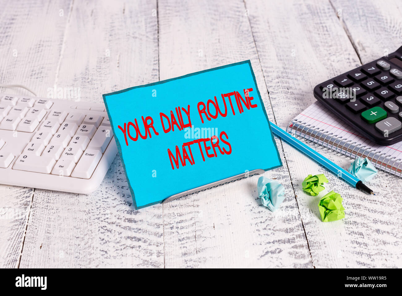 Text sign showing Your Daily Routine Matters. Business photo text ...