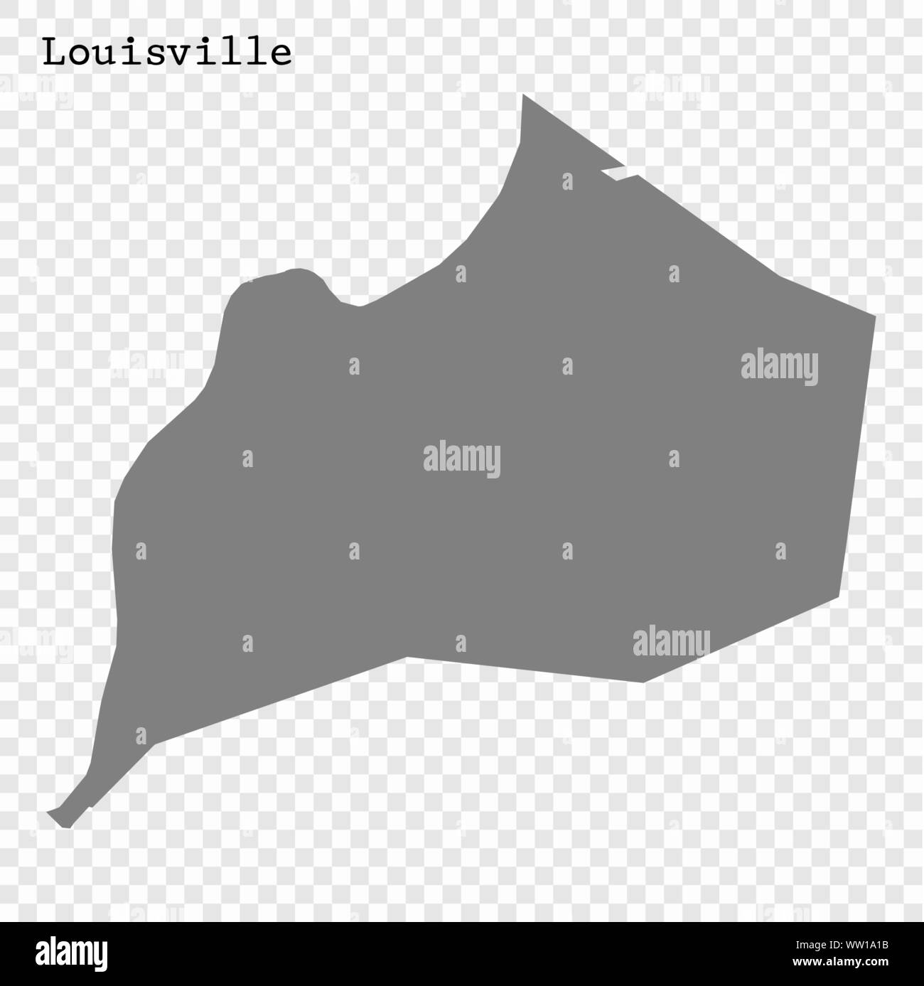 High quality Map Louisville City. vector illustration Stock Vector ...