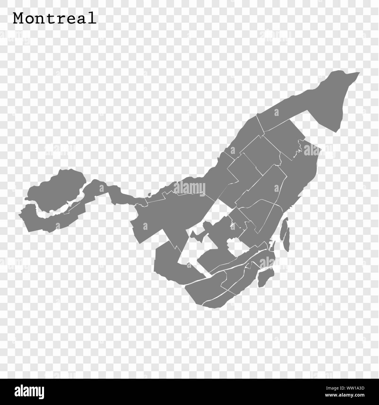 High quality Map Montreal City. vector illustration Stock Vector Image ...