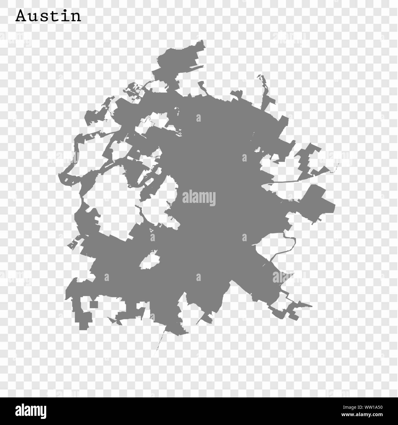 High quality Map Austin City. vector illustration Stock Vector Image ...