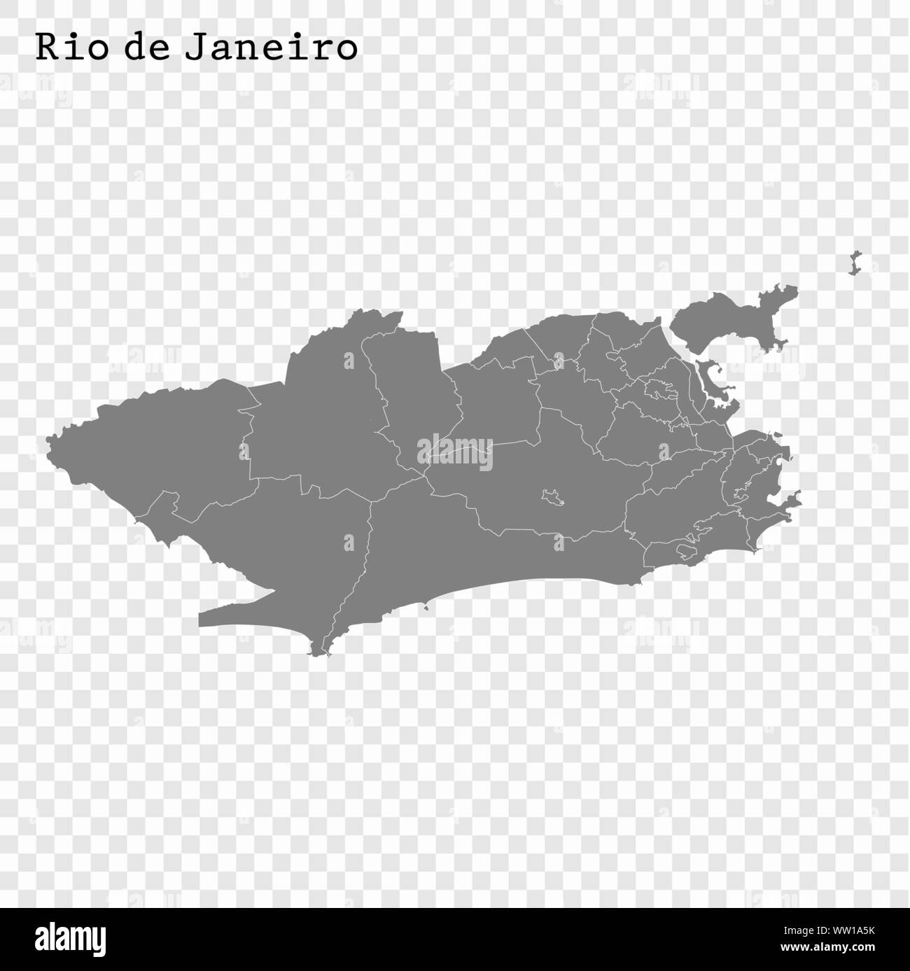High quality Map Rio de Janeiro City. vector illustration Stock Vector ...