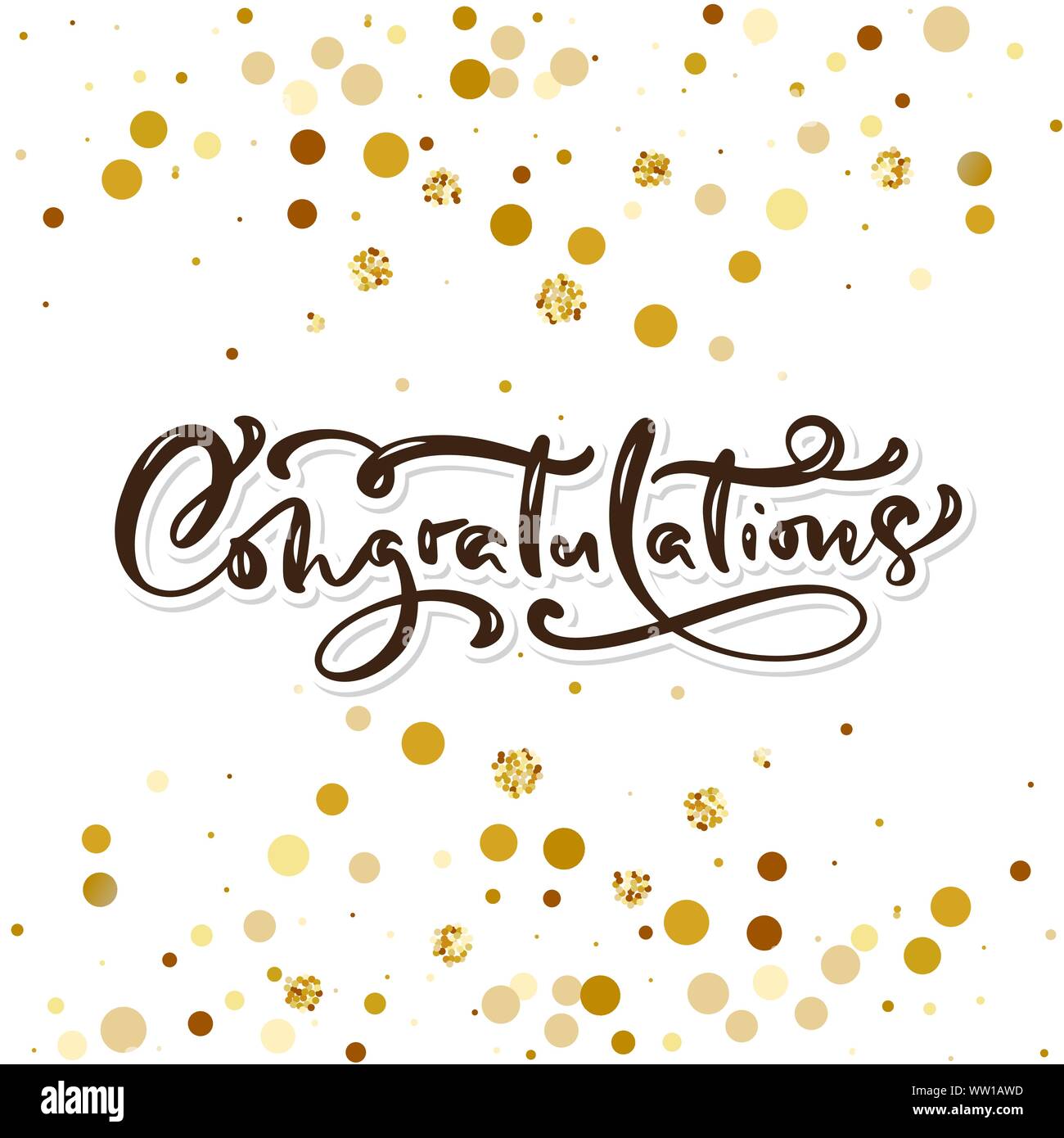 Congratulations hand written lettering for greeting card, invitation ...