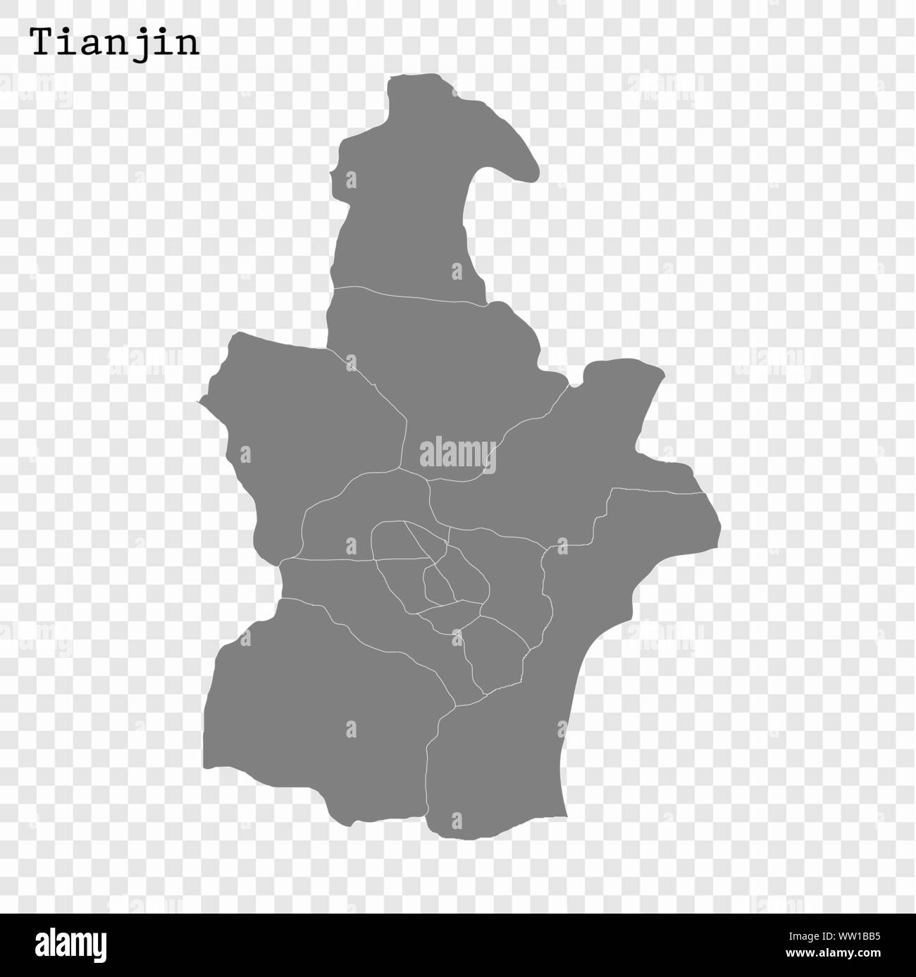 High quality Map Tianjin City. vector illustration Stock Vector Image ...