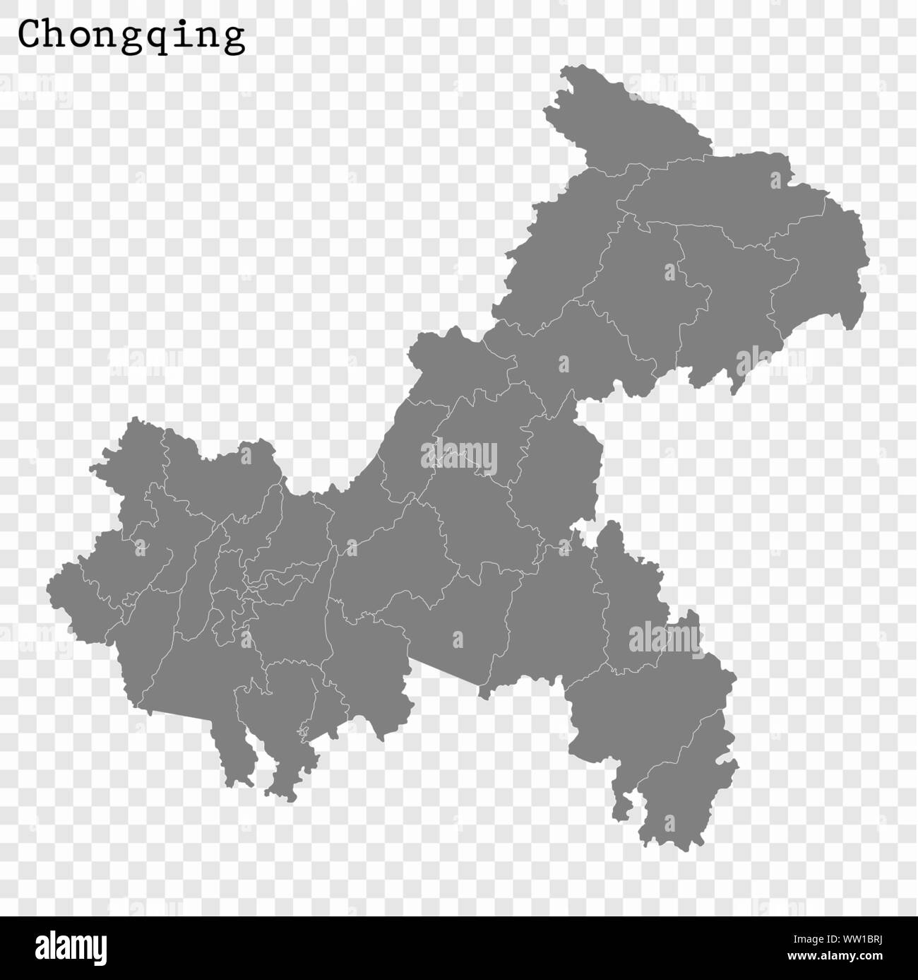 High quality Map Chongqing City. vector illustration Stock Vector Image ...