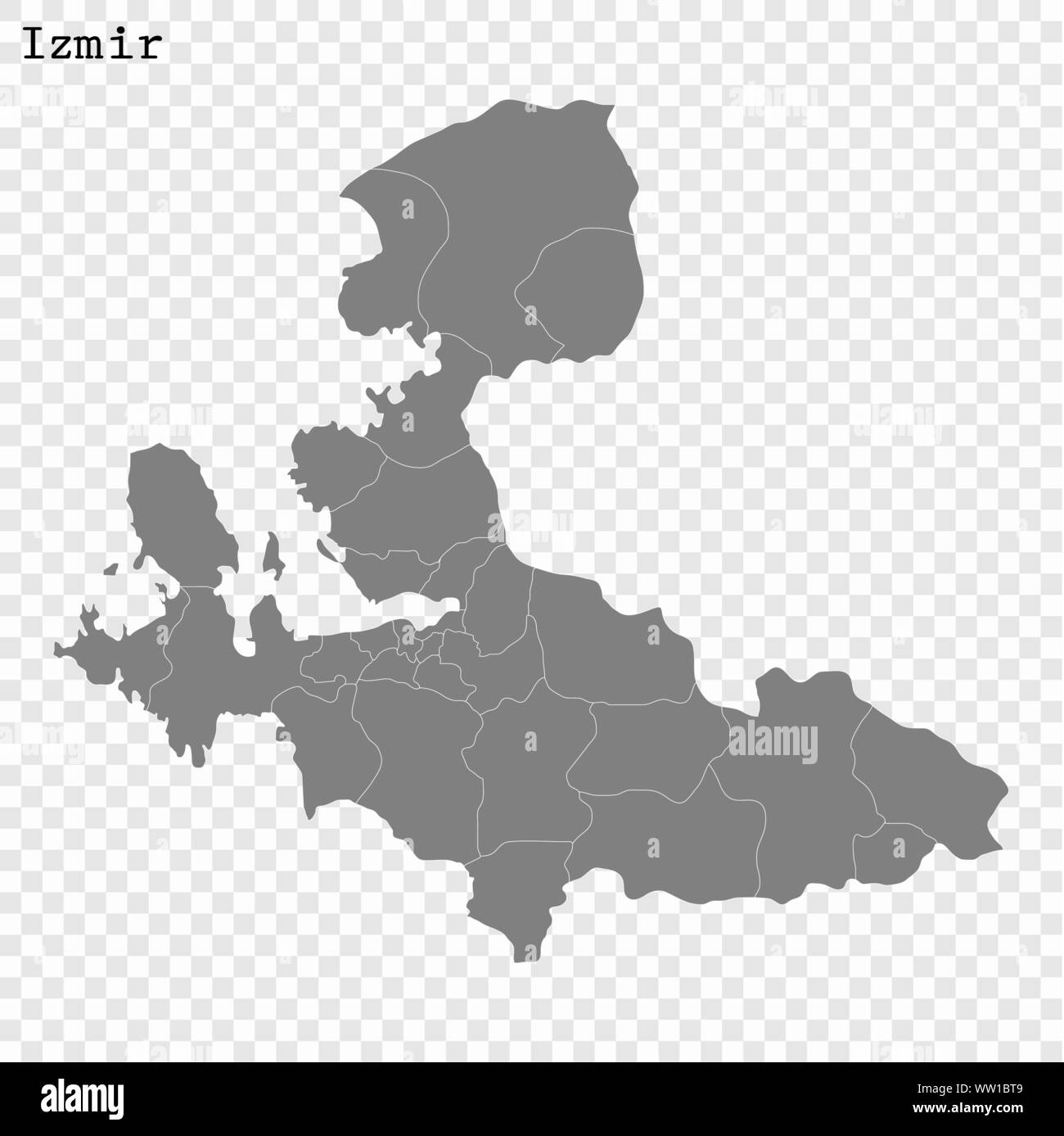 High quality Map Izmir City. vector illustration Stock Vector Image ...