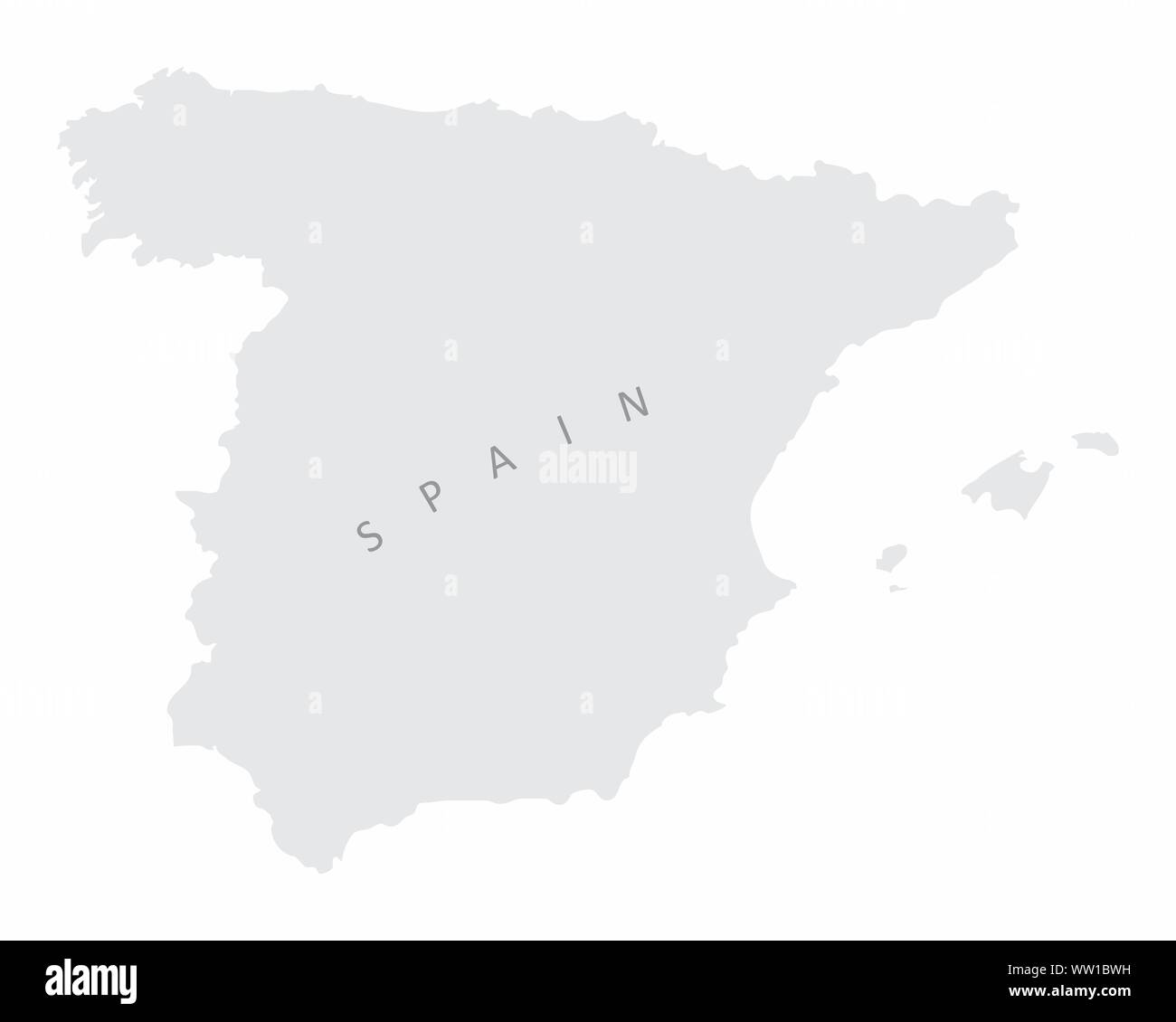 Spain silhouette map Stock Vector Image & Art - Alamy