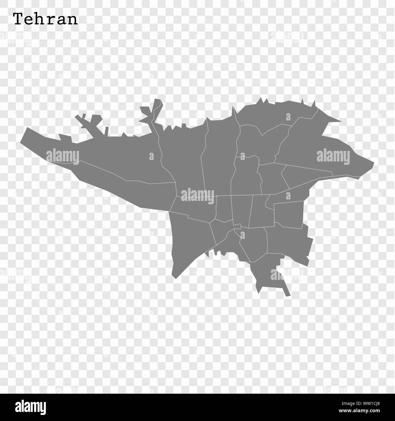 High quality Map Tehran City. vector illustration Stock Vector Image & Art - Alamy