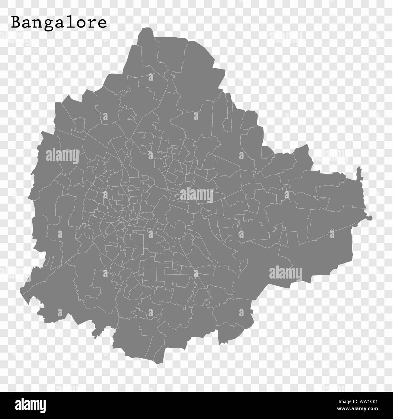 High quality Map Bangalore City. vector illustration Stock Vector Image ...