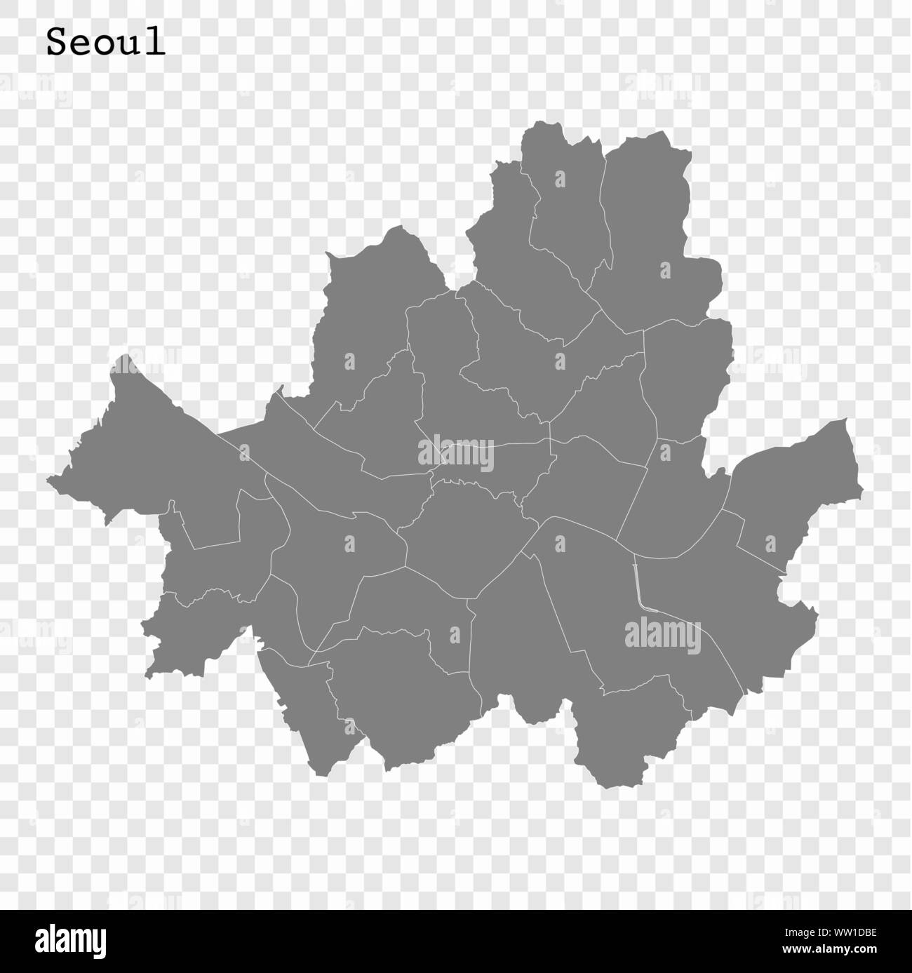 High quality Map Seoul City. vector illustration Stock Vector Image ...