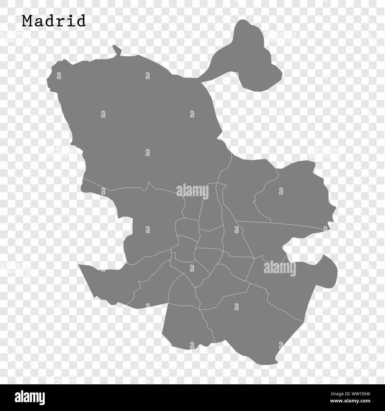 High quality Map Madrid City. vector illustration Stock Vector Image ...