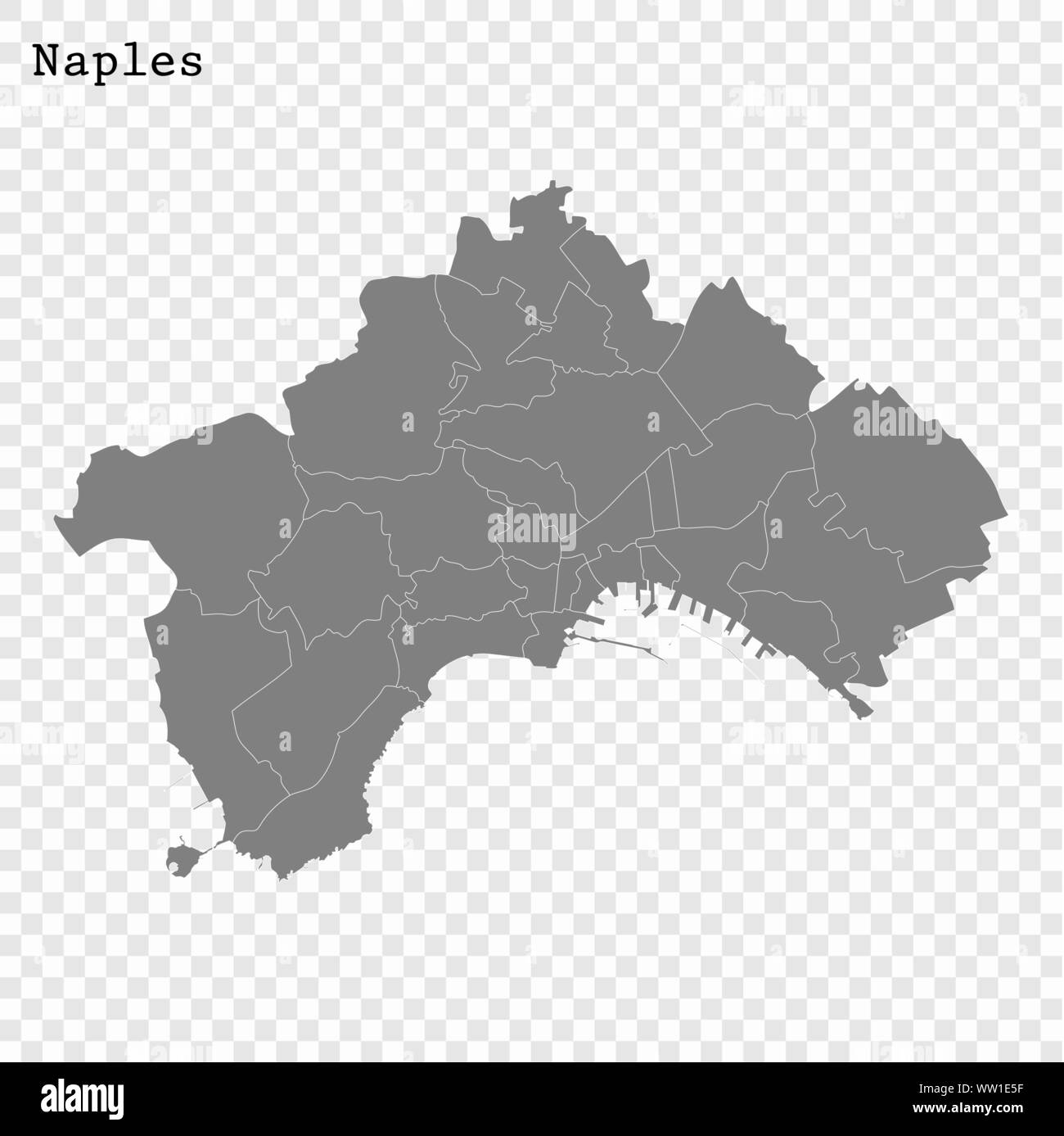 High quality Map Naples City. vector illustration Stock Vector Image ...