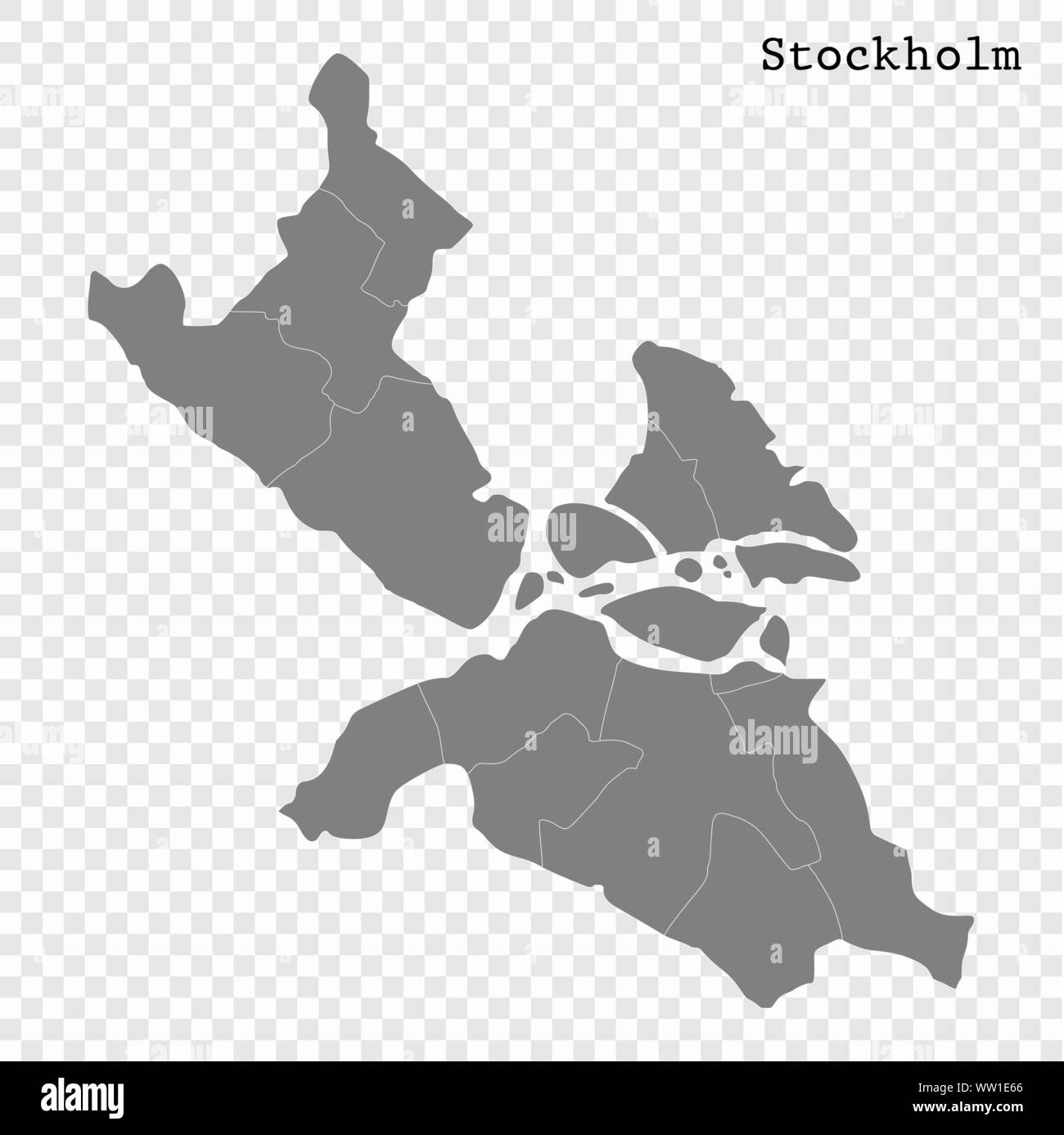 High quality Map Stockholm City. vector illustration Stock Vector Image ...