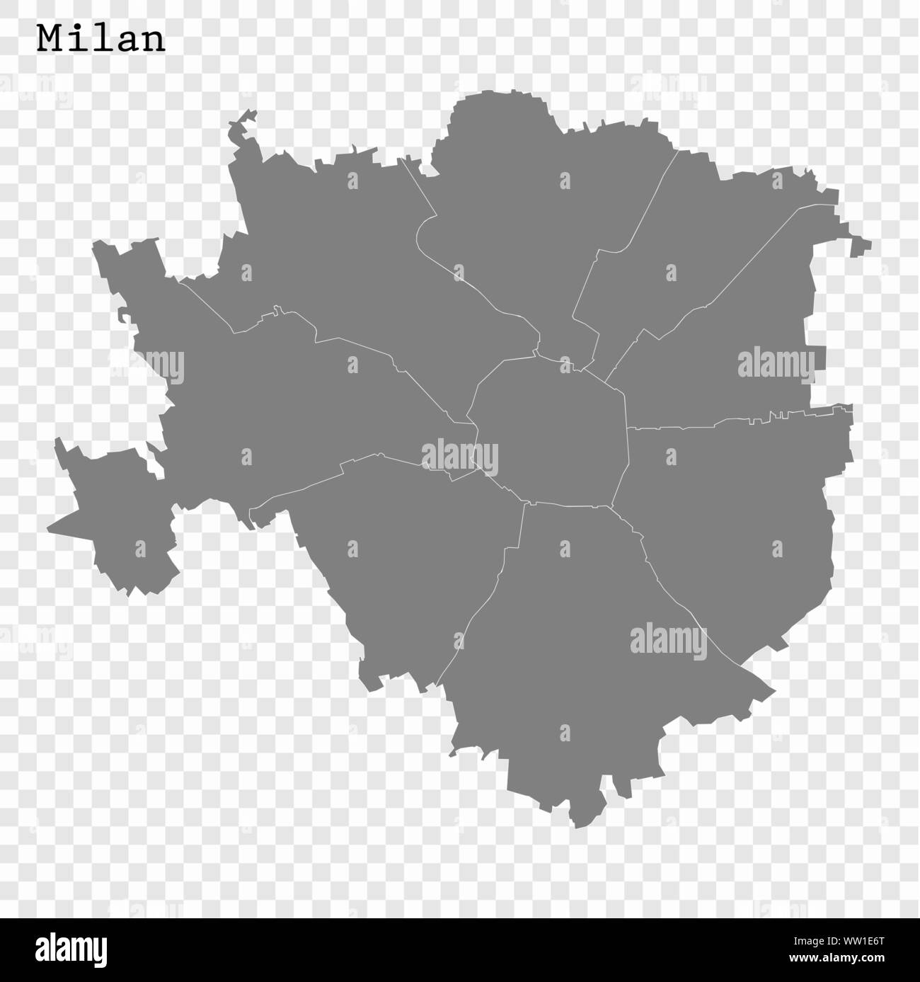 High quality Map Milan City. vector illustration Stock Vector Image ...