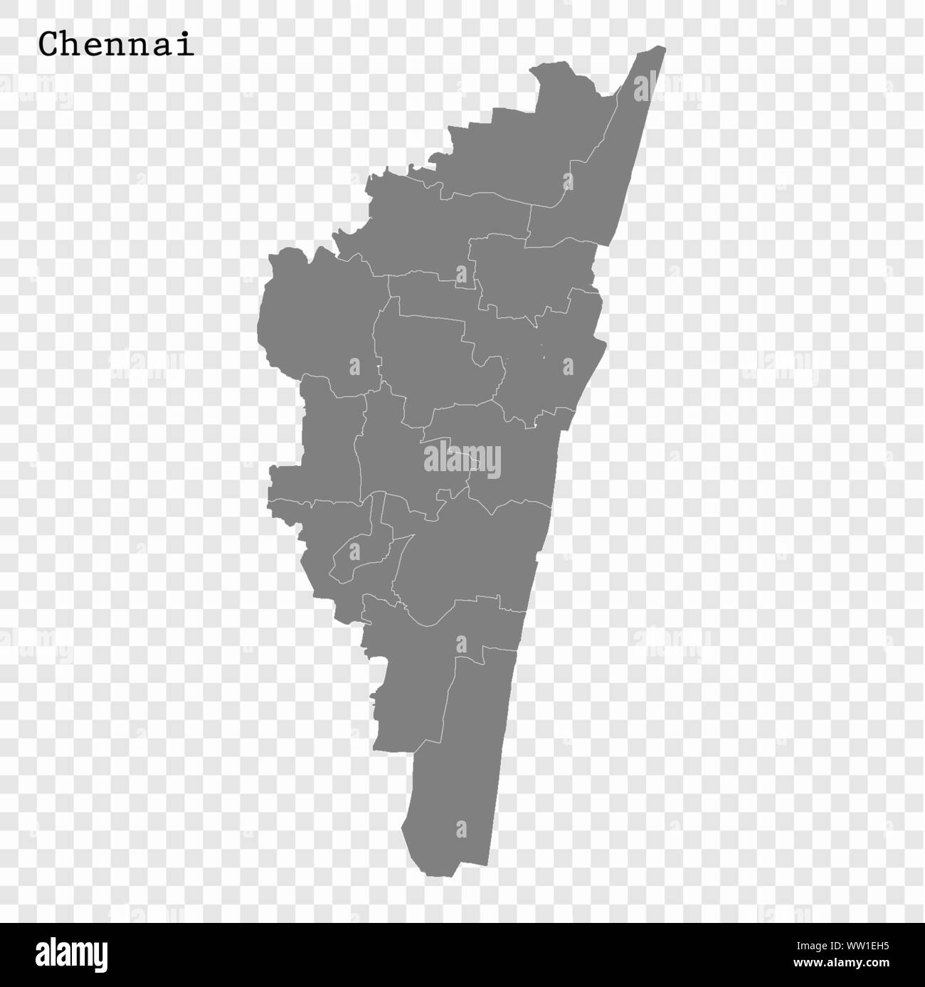 Map of chennai hi-res stock photography and images - Alamy