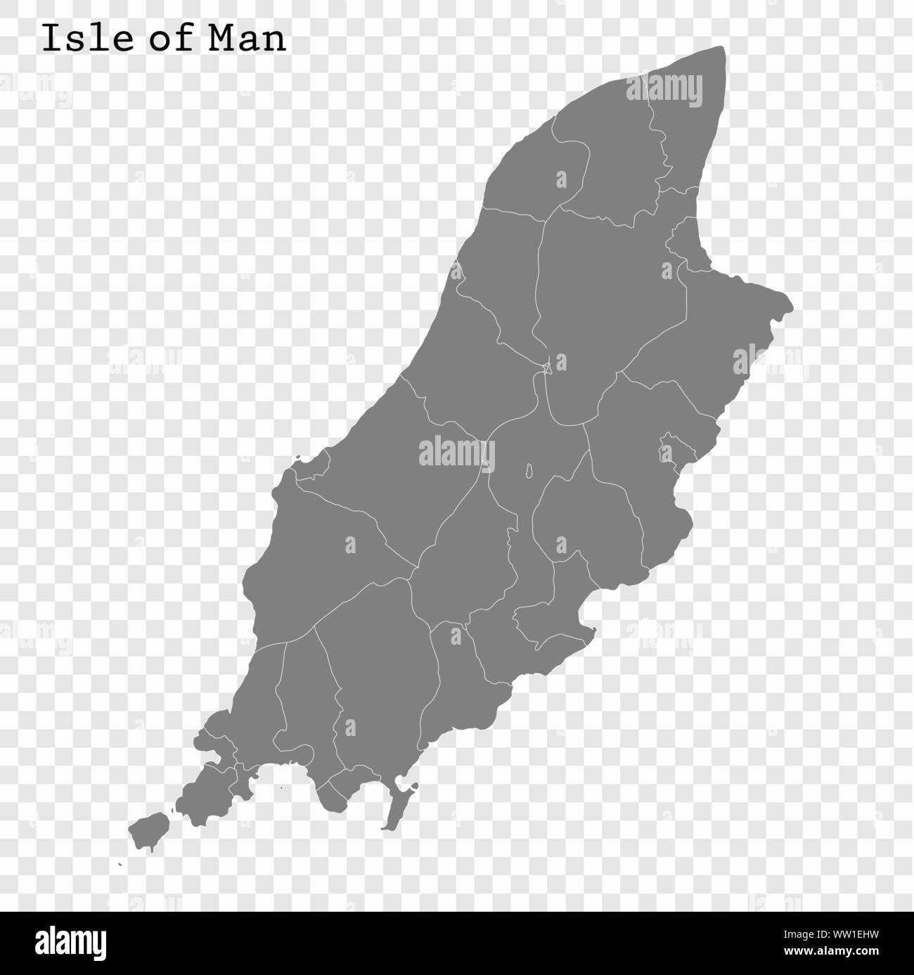 High quality Map Isle of Man. vector illustration Stock Vector Image ...