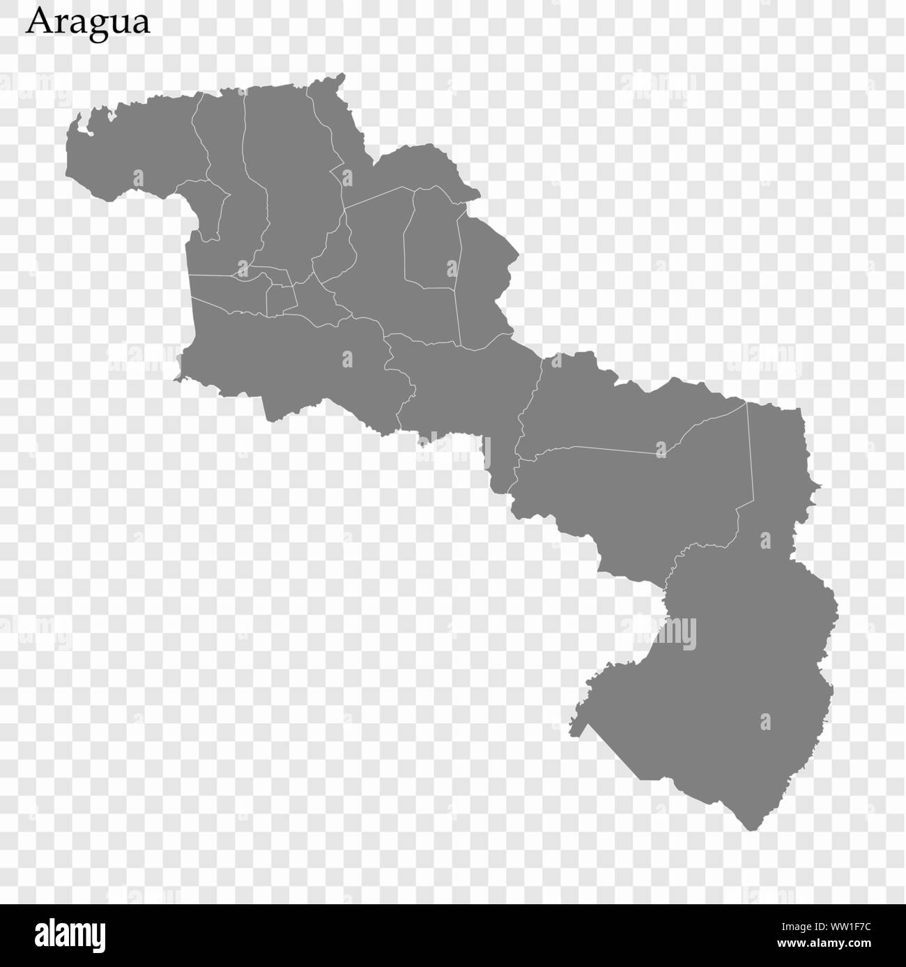 Aragua state map Stock Vector Images - Alamy