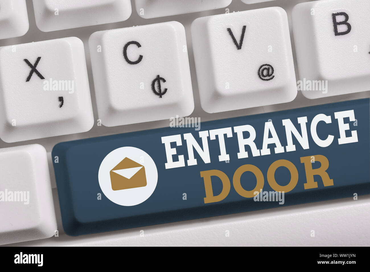 Word writing text Entrance Door. Business photo showcasing Way in ...