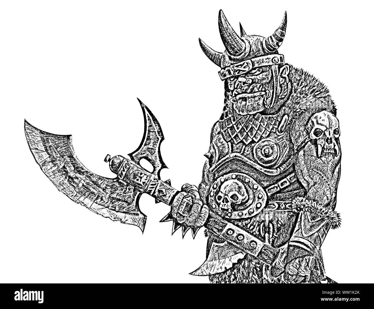 Savage orc Black and White Stock Photos & Images - Alamy