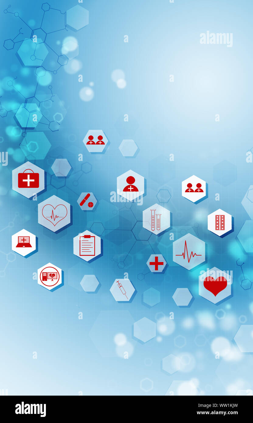 medicine healthcare and science blue background Stock Photo - Alamy