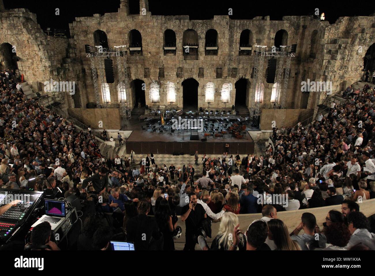 Odeon of Herodes Atticus theater Athens Greece Stock Photo - Alamy
