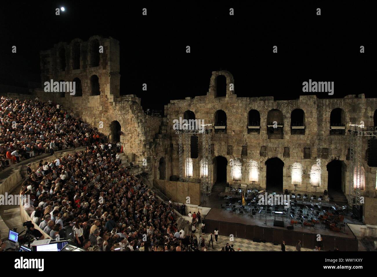 Odeon of Herodes Atticus theater Athens Greece Stock Photo - Alamy