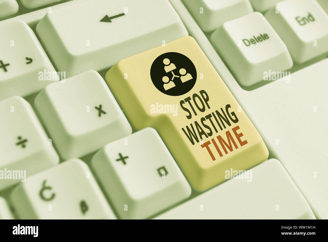 Handwriting text Stop Wasting Time. Conceptual photo advising ...