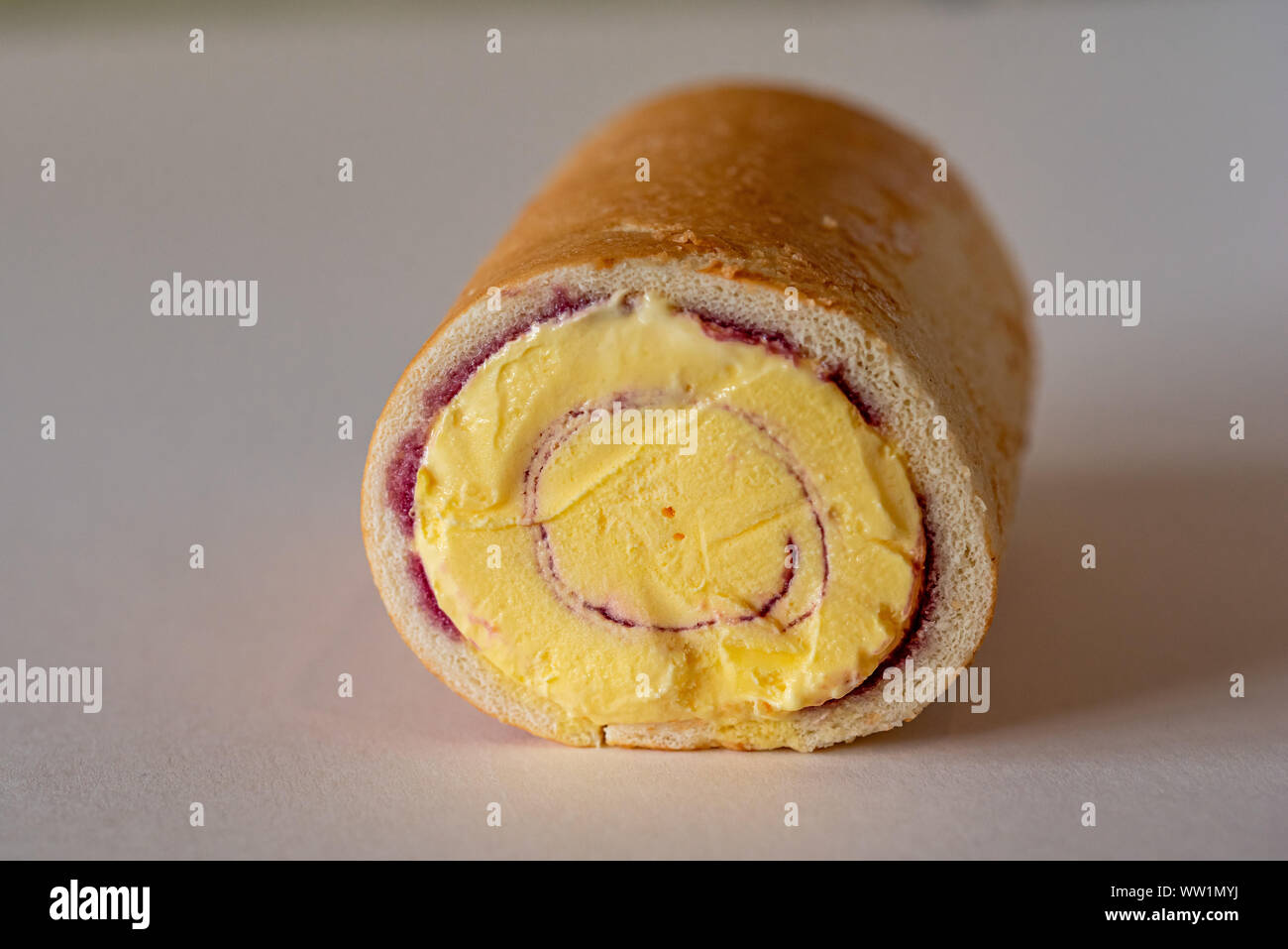 Arctic roll cake Stock Photo - Alamy
