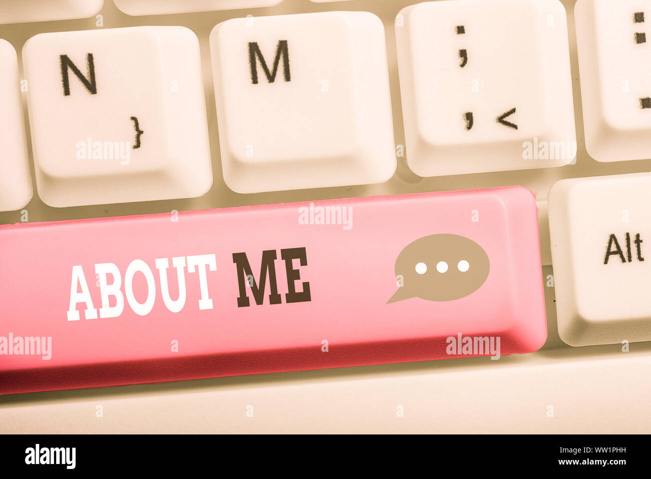 Word writing text About Me. Business photo showcasing telling someone ...