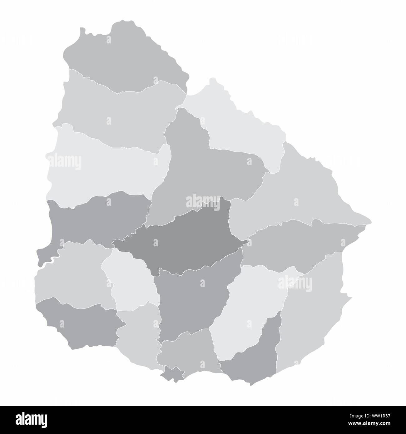 Uruguay regions map Stock Vector Image & Art - Alamy